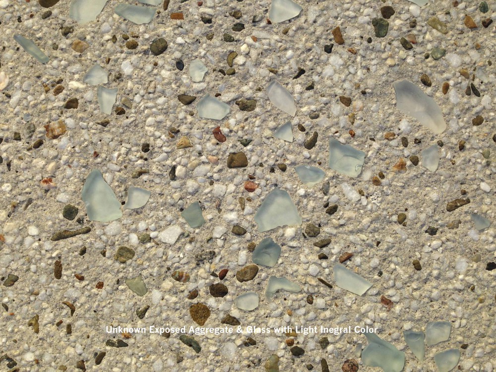 Unknown Exposed Aggregate & Glass with Light Inegral Color Detail ...